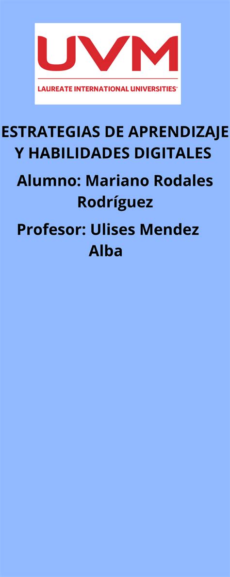 Infografia Tarea Estrategias De Aprendizaje Y Habilidades Digitales