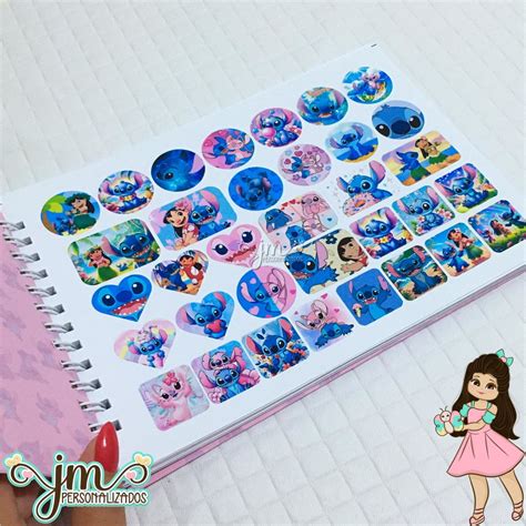 Caderno Meia Pauta Personalizado 96f Tema Stitch Elo7