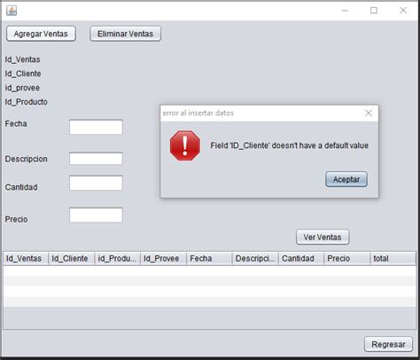 ¿como Puedo Corregir Este Error En Un Formulario Java Con Conxion A Mysql Stack Overflow En