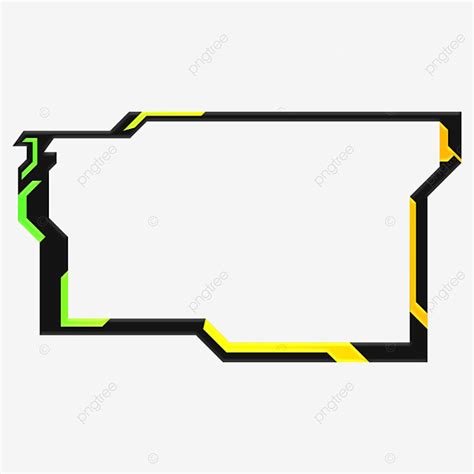 미래 지향적인 게임 및 스트리밍 오버레이 Facecam 테두리 일러스트 프레임 디자인 라이브 스트림 오버레이 웹캠 오버레이 Facecam 오버레이 Png 일러스트 및