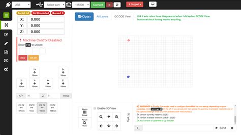 Minor Ui Bug When I Click Gcode View Button Before Loading Anything Straight After Laserweb