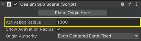 Cesium For Unity Georeferenced Sub Scenes Cesium