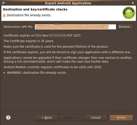 Extending The Android Application Certificate Past Its Expiration
