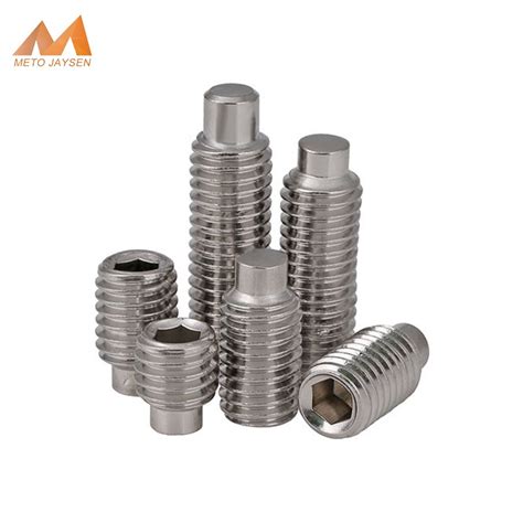 Ready Stock 304 Stainless Steel Set Screw With Convex End M3 M4 M5 M6 Headless Hex Socket Head