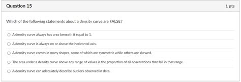 Solved Question Pts Which Of The Following Statements Chegg