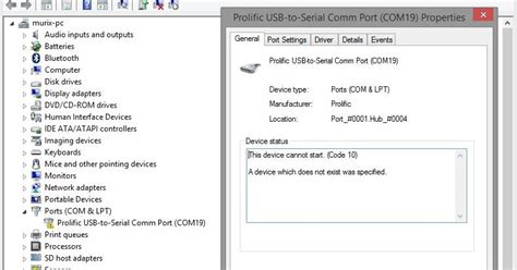 Prolific Usb To Serial Comm Port Version Asoft Pulsesoft