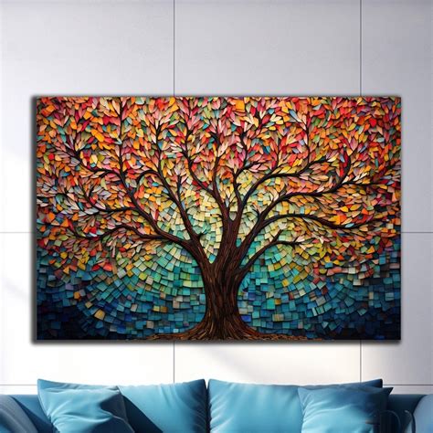 Tree Of Life Canvas Wall Art Etsy