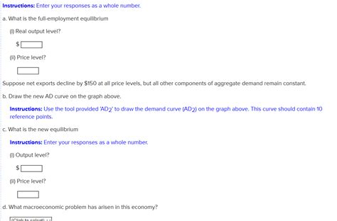 Solved On The Following Graph Draw The Aggregate Demand