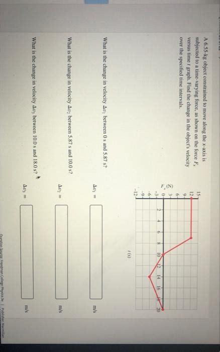 solved a 6 55 kg object constrained to move along the x axis