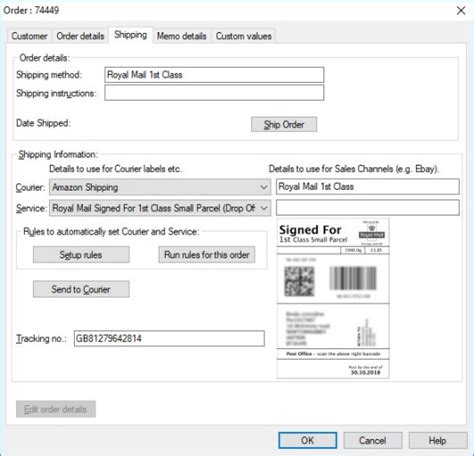 How To Create Royal Mail Dpd And Amazon Logistics Shipping Labels For