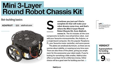 Issue 18 Hackspace Magazine “mini 3 Layer Round Robot Chassis Kit” Issue 18 Hackspace Magazine “mini 3 Layer Round Robot Chassis Kit”