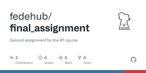 github fedehub final assignment second assignment for the rt course