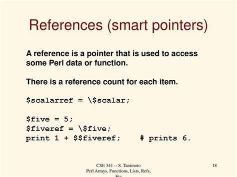 Perl Arrays Functions References Etc Ppt Download