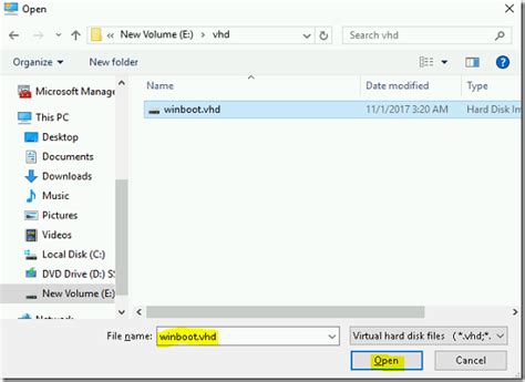 Steps To Create Bootable VHD On Hyper V