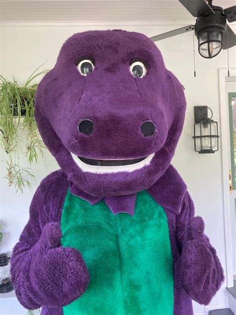 Vtg 1990s Complete Vintage Full Size Barney Costume Etsy