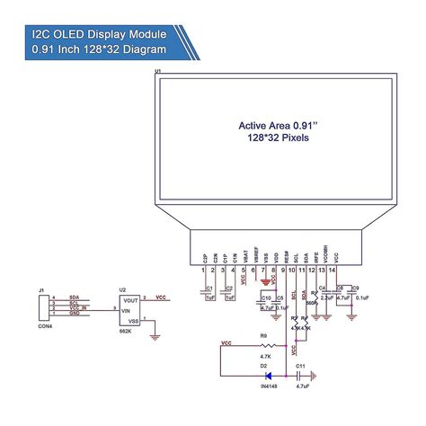 5 Pieces I2c Display Module 091 Inch I2c Oled Display Module I2c Oled