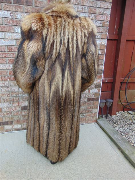 Full Length Raccoon Fur Coat Preloved Vintage Fur Coat Vintage