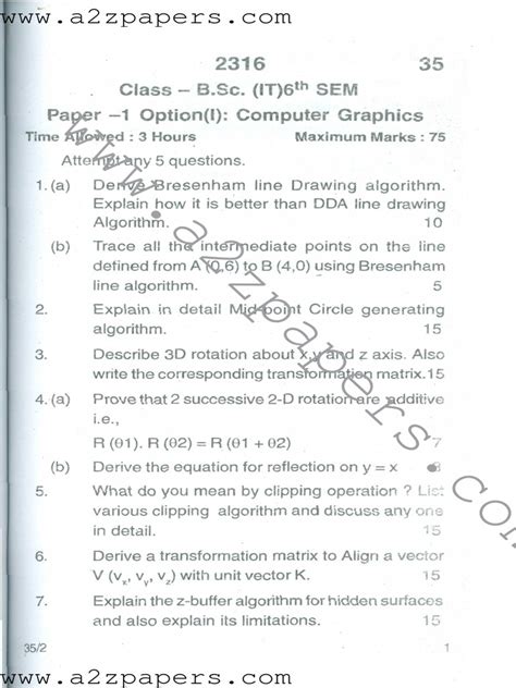 Cg Bscit 6th Sem 2015 Pdf