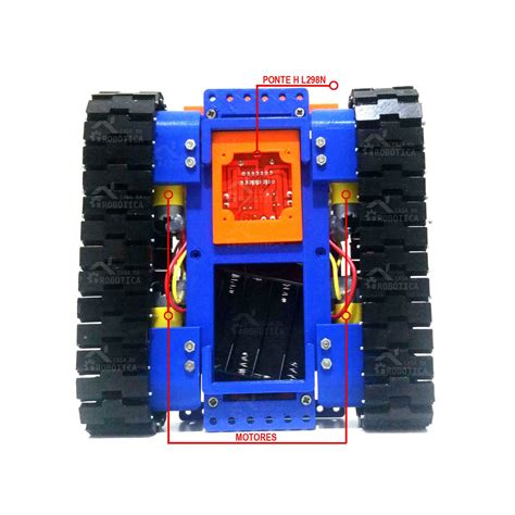 Plataforma Robótica Educacional Tank Esteira Com Placa Compatível Com Arduino