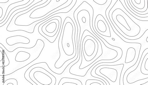 Topographic Gradient Line Map Abstract Circle Lines Background