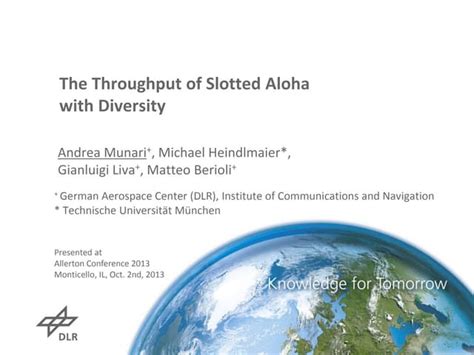 Throughput Of Slotted Aloha With Receiver Diversity Ppt