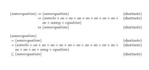 customized alignment of texts and inline equations tex latex stack
