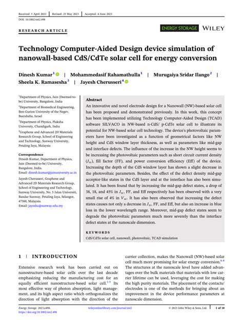 Technology Computer‐aided Design Device Simulation Of Nanowall‐based