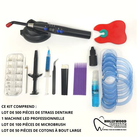 Kit Strass Dentaire Complet 500 Strass Machine Led Et Accessoires
