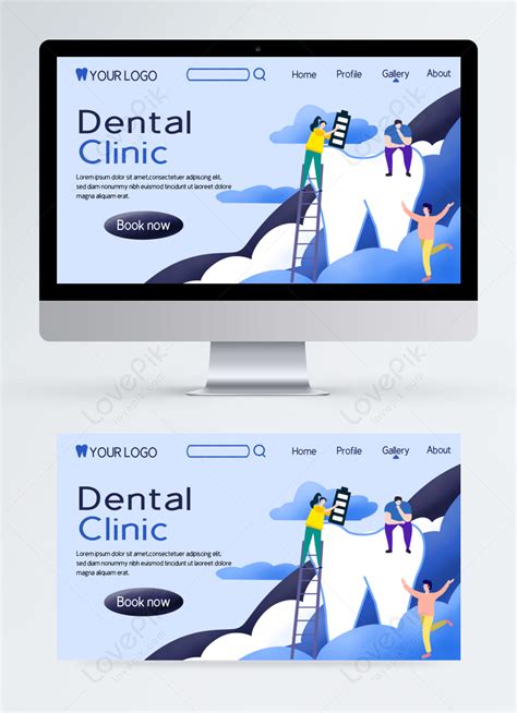 치과 클 리 닉 웹 Ui 홈 페이지 Ui 치아 관리 이미지 사진 466534154 무료 다운로드