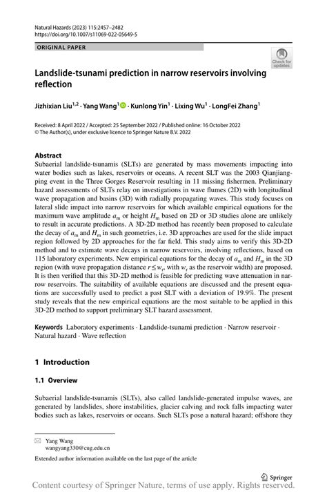 Landslide Tsunami Prediction In Narrow Reservoirs Involving Reflection