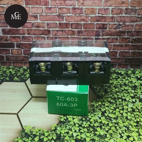 Jual Terminal Block Blok 60a 3pole Tc 603 Tc603 Vorge Bukan Fort 3p 60 A Shopee Indonesia