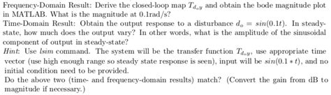 Solved Frequency Domain Result Derive The Closed Loop Map Chegg