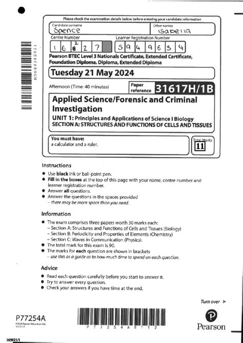 Physics Unit 1 Exam Paper January 2025 P80477a Studocu