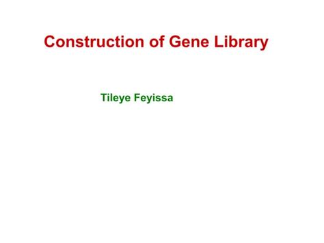 Gene Library Ppt Is A Good Start To Learn Ppt