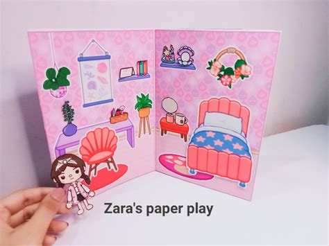 Printable Toca Boca House Toca Boca Paper Craft Paper Doll House Quiet Book Paper Quiet