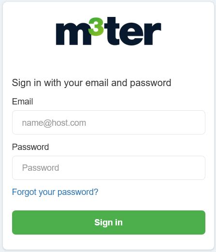 user password authentication m3ter documentation