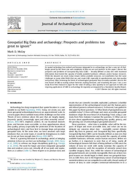 pdf geospatial big data and archaeology prospects and problems too