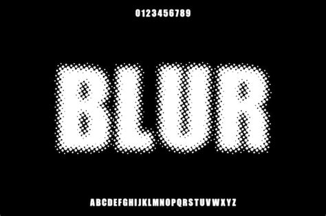 premium vector blur blurred vector custom display alphabet font design