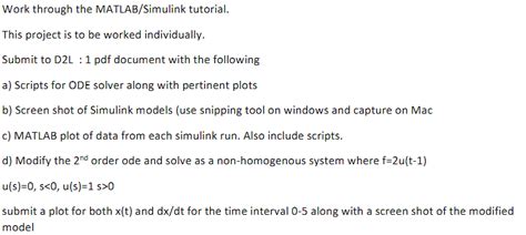 Solved Work Through The MATLAB Simulink Tutorial This Chegg Com
