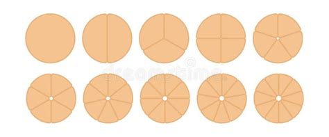 Wheel Diagram Divided From 1 To 10 Parts Circular Diagram Infographic Circle Divided Into Pizza