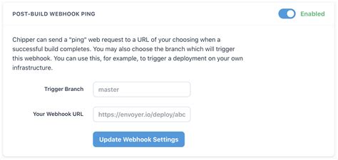 deploying with webhooks chipper ci docs