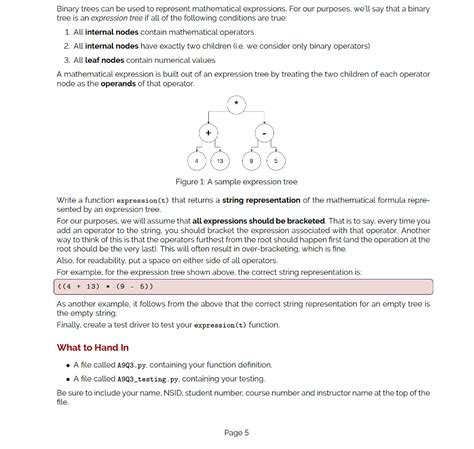 Solved Binary Trees Can Be Used To Represent Mathematical Chegg