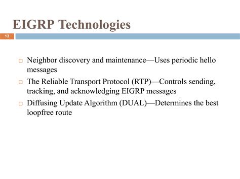 Enhanced Interior Gateway Routing Protocol EIGRP NETWORK PROTOCOL PPT