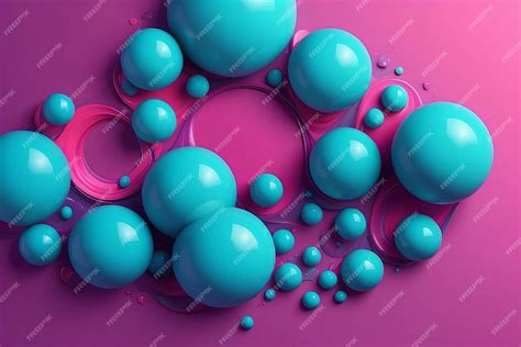 Premium Photo Gradient Background With Turquoise Metaball Shapes Morphing Colorful Blobs