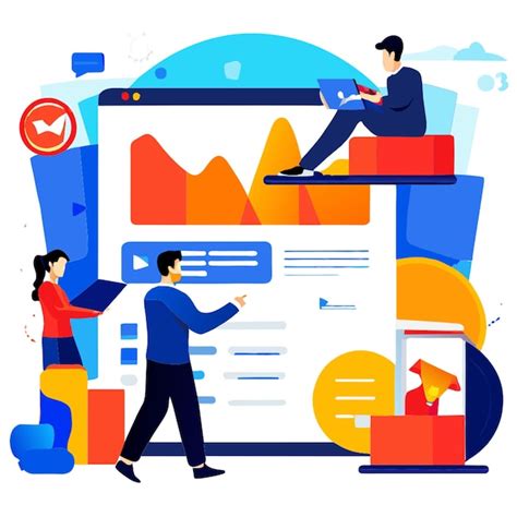 コンテンツ分析 メトリック ベクトルイラスト Premium Ai生成ベクトル画像