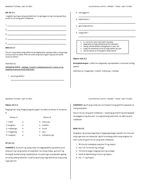 Asynchronous Activities April 15 2024 1 Pdf