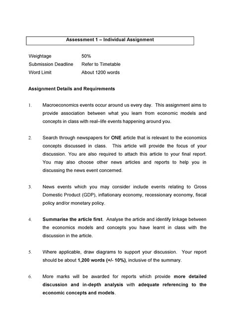 Individual Assignment Instruction Econ111 Smu Studocu