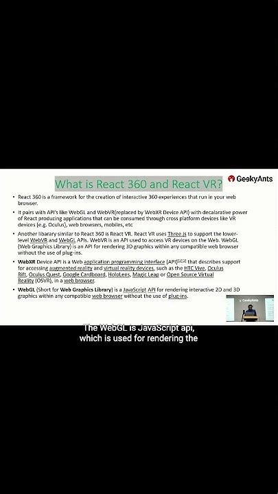 React Tech Talk React 360 And React Vr React Hybrid Meetup