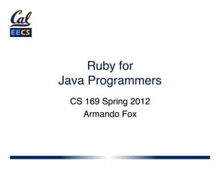 Slides Chapter Part Ruby Forjavaprogrammers PPT