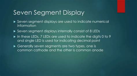 7 segment led interfacing with 8051 pptx computer peripherals computing